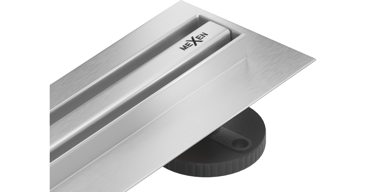 Mexen Flat 360° Slim linijinis pasukamas nutekėjimas 100 cm, inox - 1041100